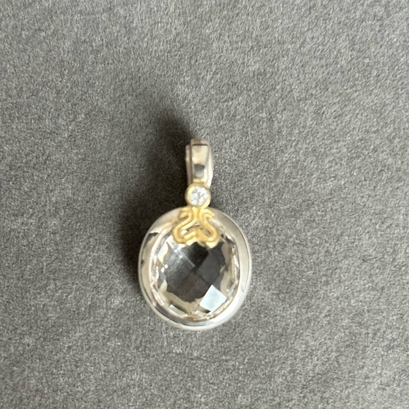 SLANE | Jewelry | Slane White Topaz And Diamond Pendant | Poshmark
